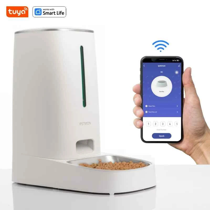 Wi-Fi Enabled 4L Smart Pet Feeder for Cats and Dogs with APP Control ...
